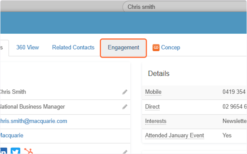 How to view the level of Engagement your firm is having with Key ...