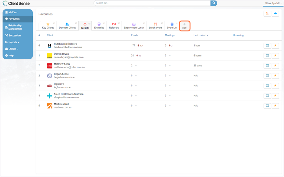 How to view the level of Engagement your firm is having with Key ...